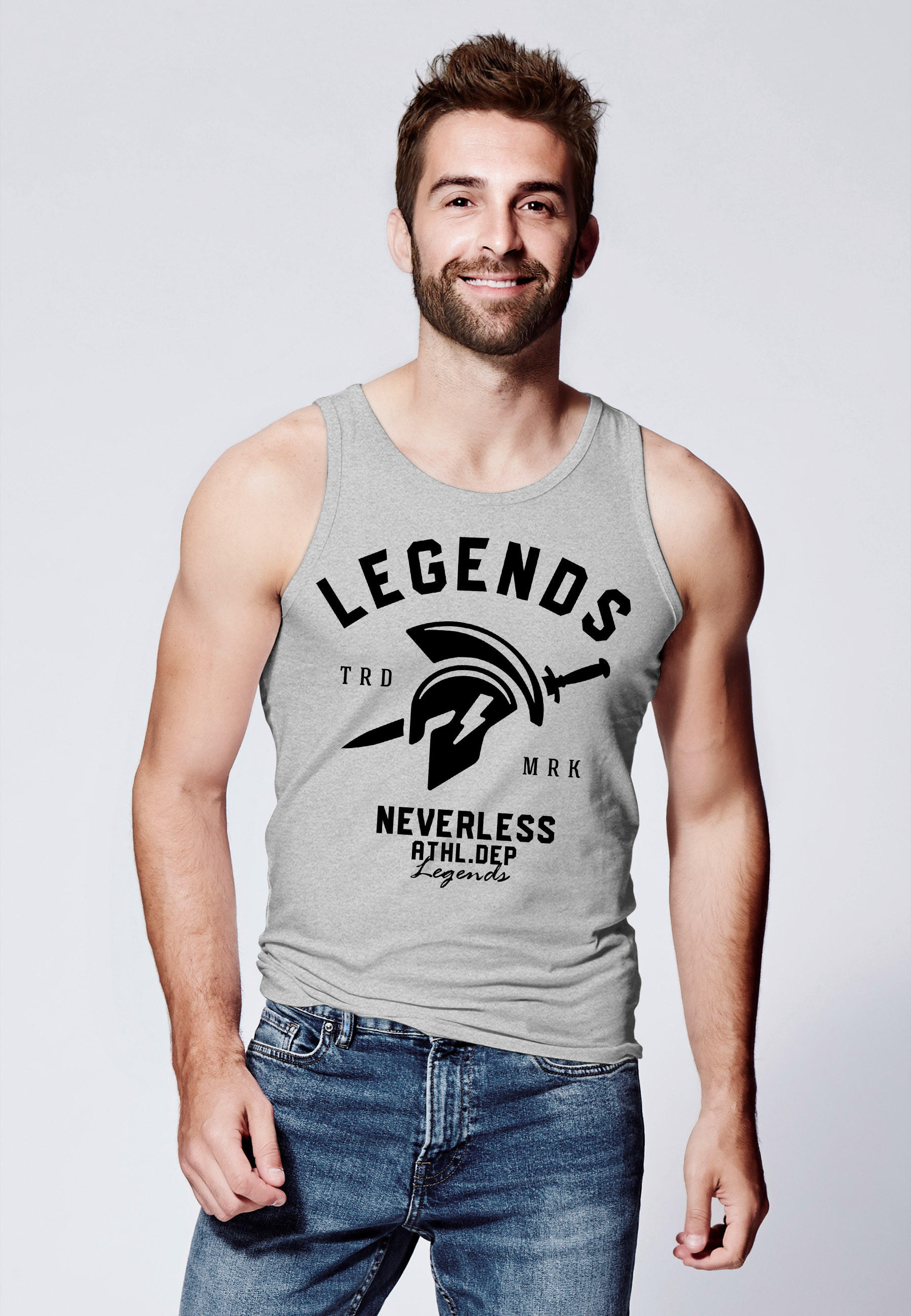 Cooles Herren Tank-Top Gladiator Sparta Gym Athletics Sport Fitness ...