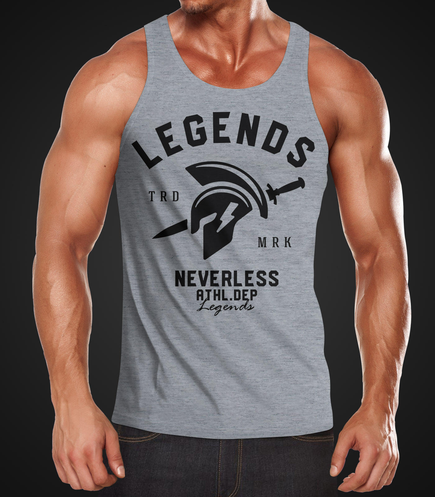 Cooles Herren Tank-Top Gladiator Sparta Gym Athletics Sport Fitness ...