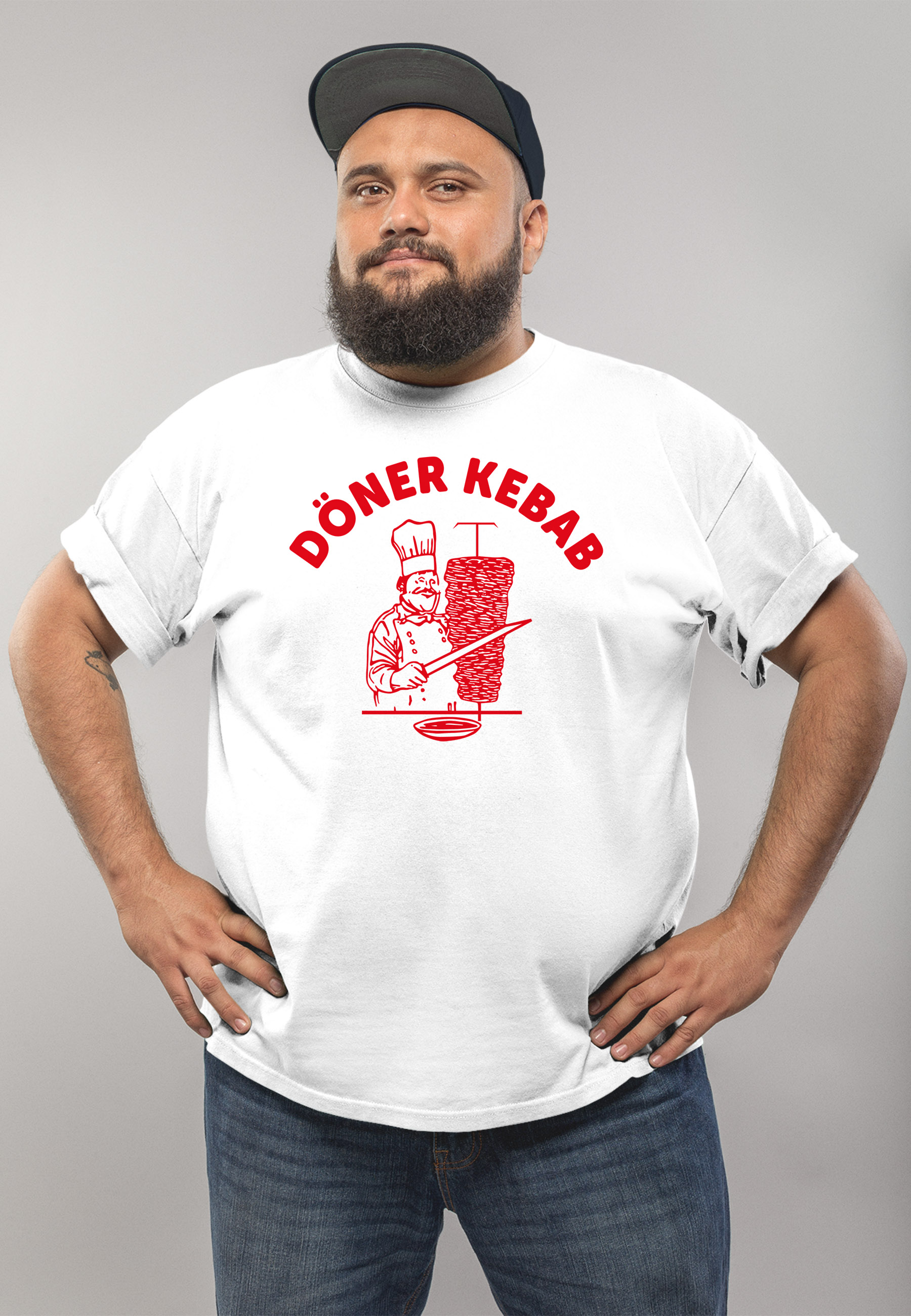 Döner Shirt Herren Kebab Dönerspieß Fun T-Shirt Moonworks® | Akowi