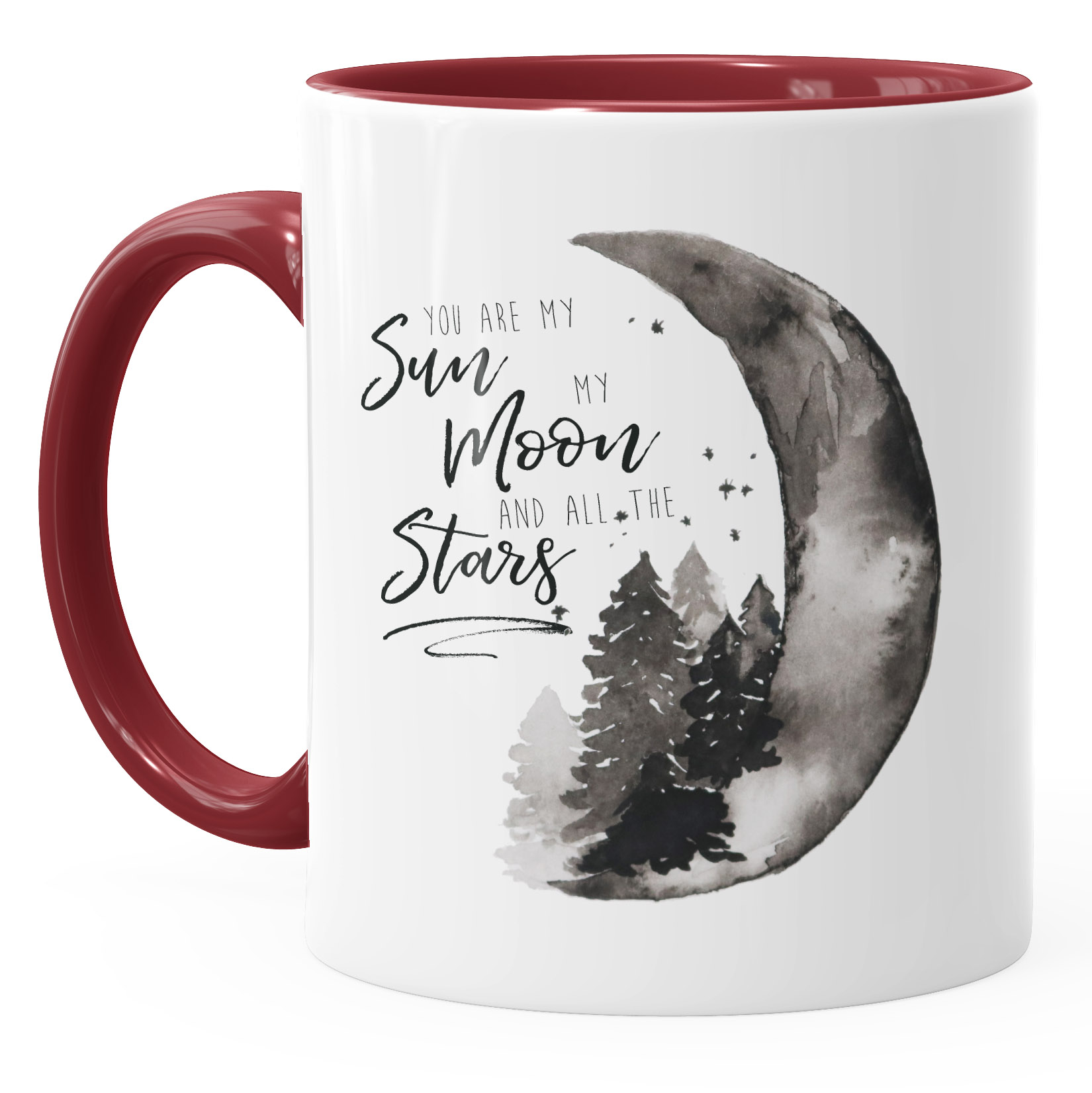 Geschenk Tasse Liebe You are my sun, my moon and all the stars Liebe ...