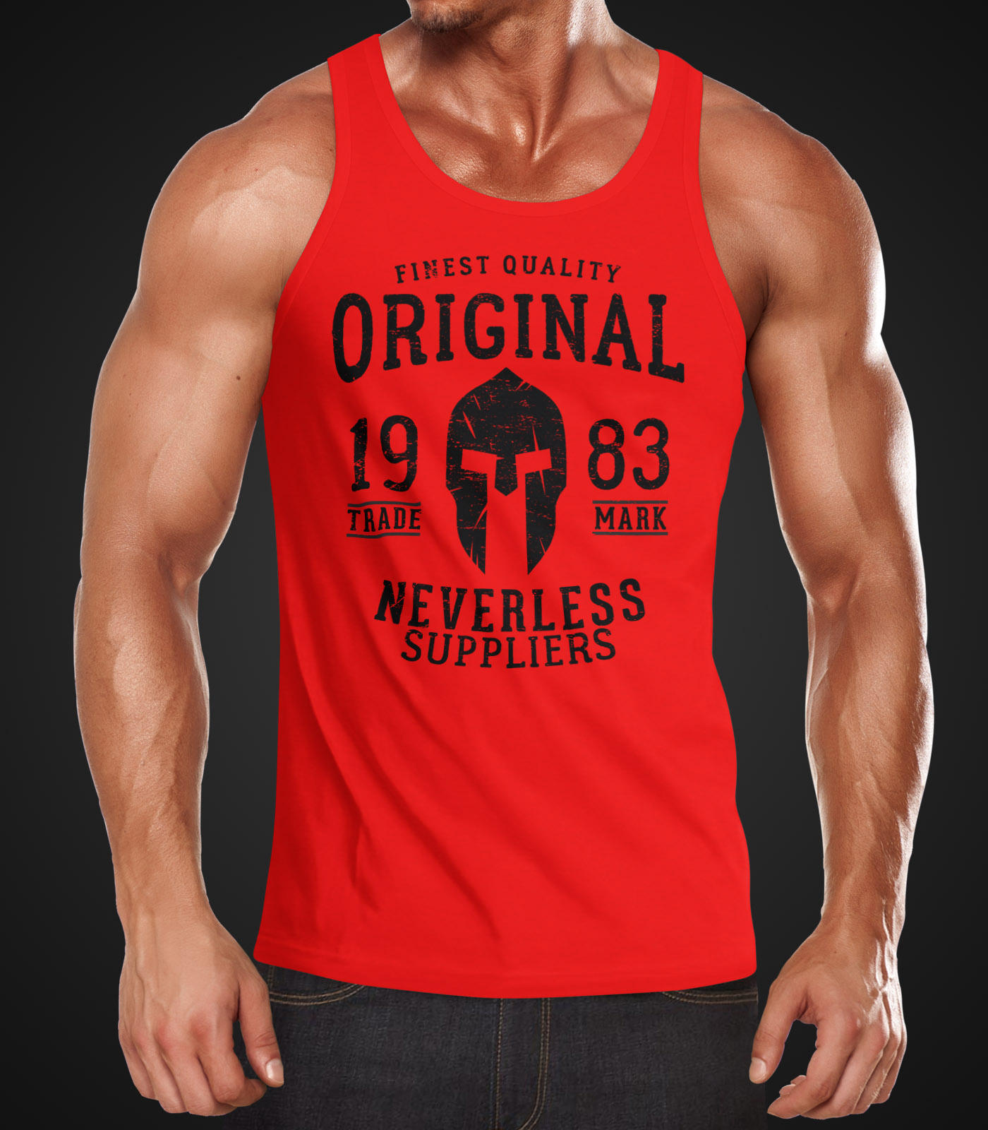 Herren Tank-Top Original Gladiator Sparta Helm Athletic Vintage ...