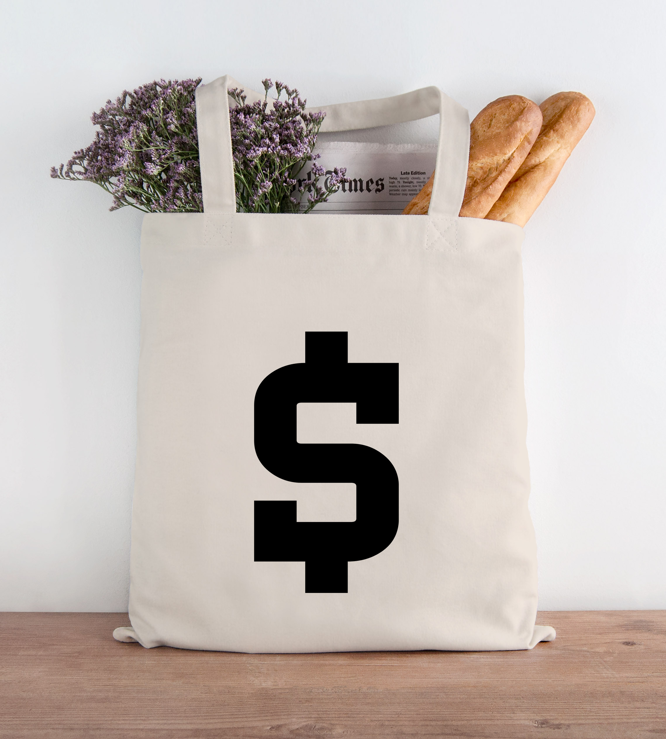 Jutebeutel Dollar Zeichen Symbol Geldsack Money Bag Moonworks® | Akowi