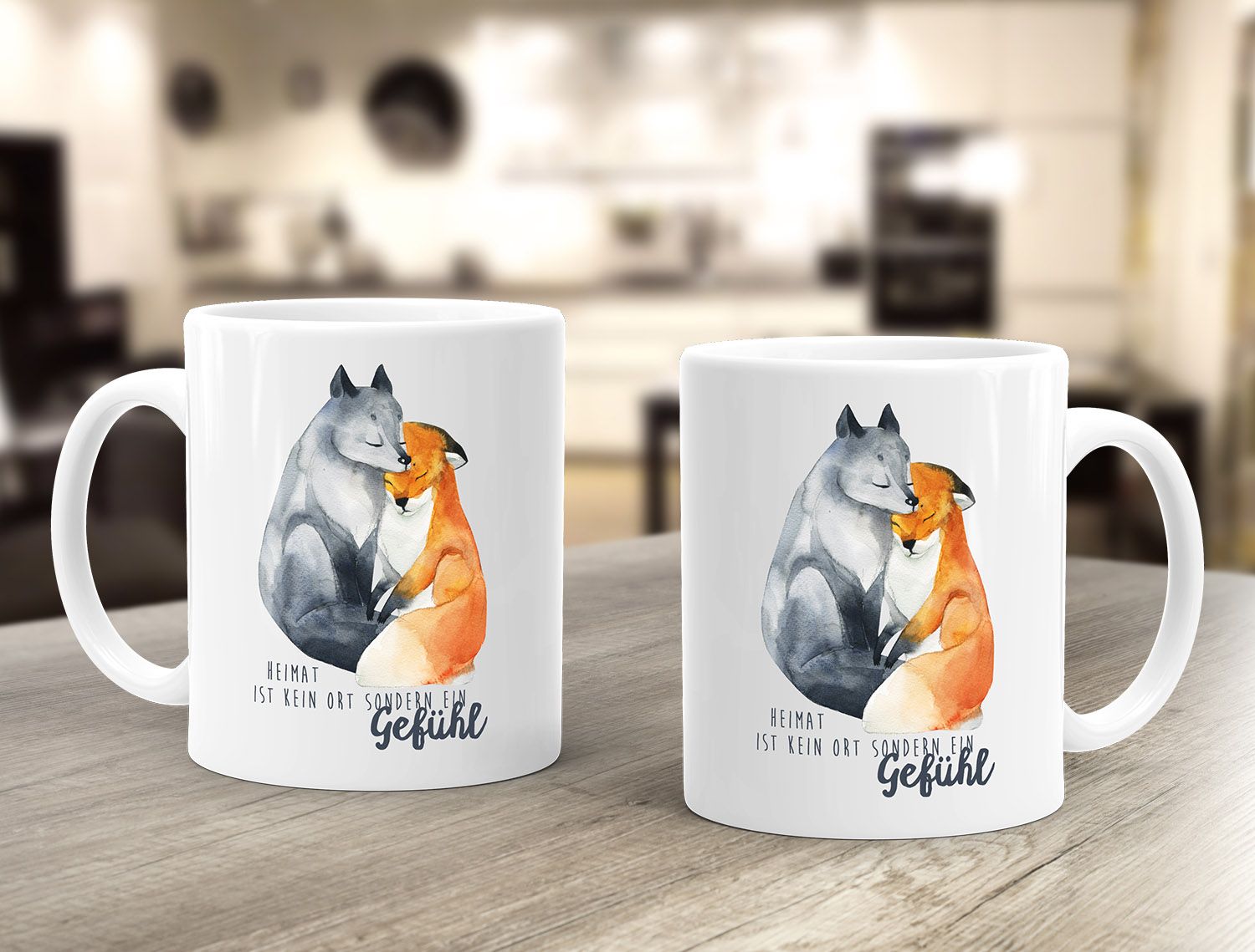 Kaffee-Tasse Heimat ist kein Ort sondern ein Gefühl Fuchs Liebe Spruch ...