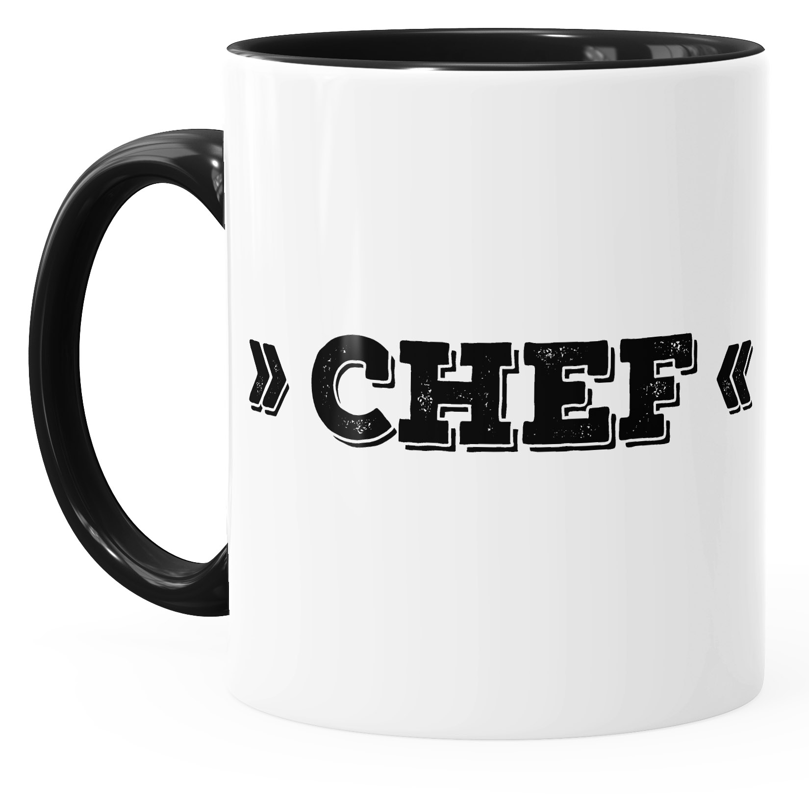Kaffee-Tasse mit Chef Schriftzug Chef-Tasse mit Innenfarbe MoonWorks ...