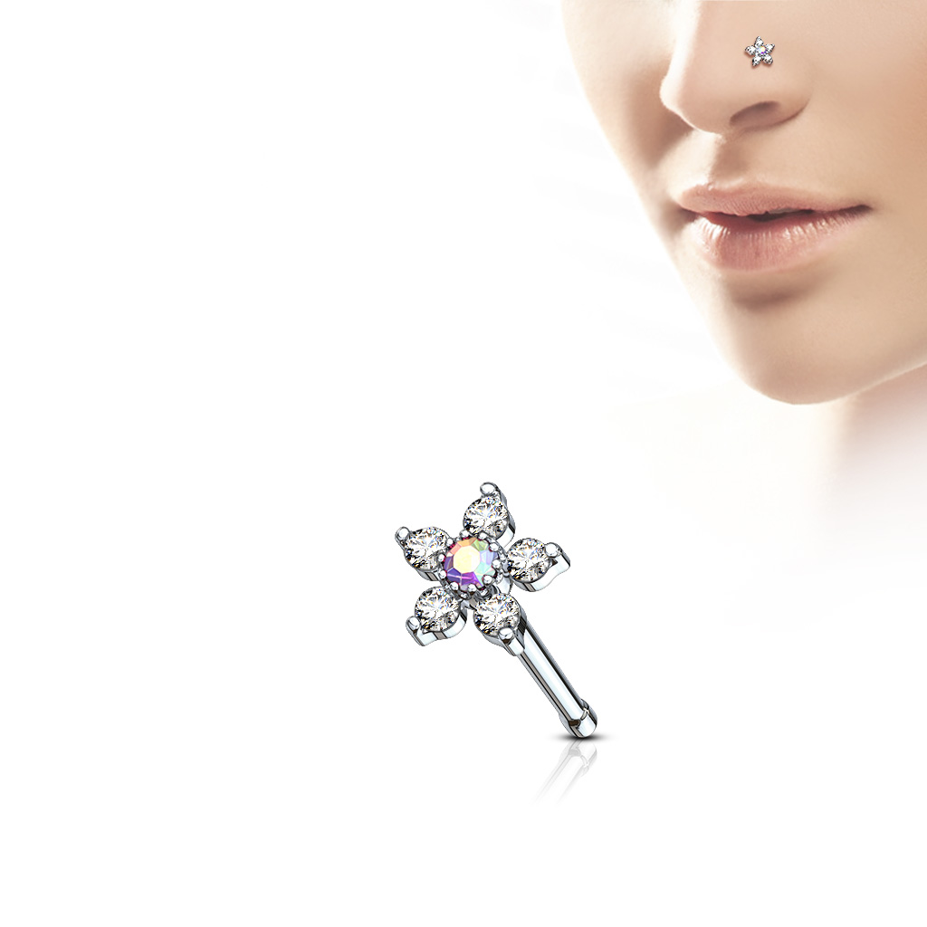 Nasenpiercing Stecker Blume Blüte Nasenstecker Stift Nasen Piercing ...