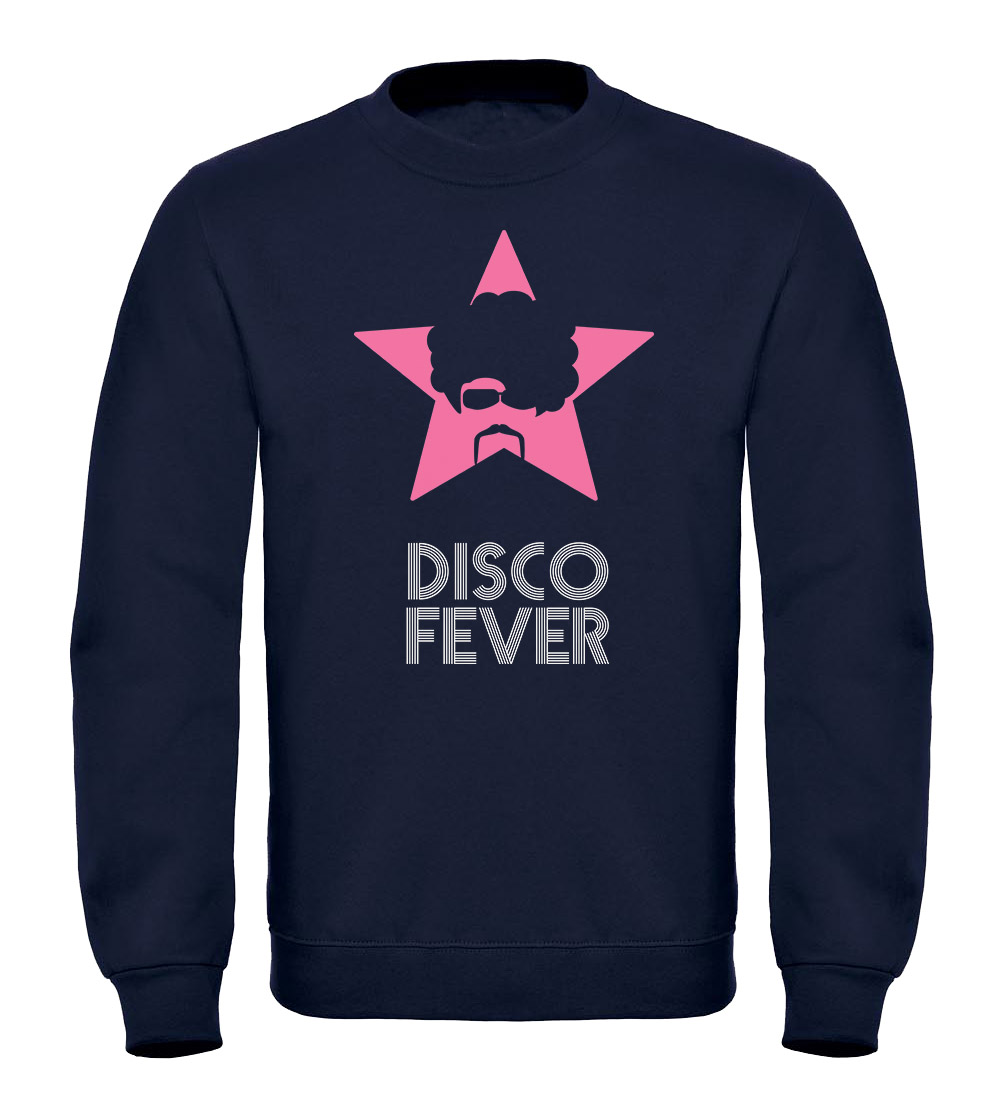 Sweatshirt Herren Disco Party Fever Rundhals-Pullover Moonworks® | Akowi