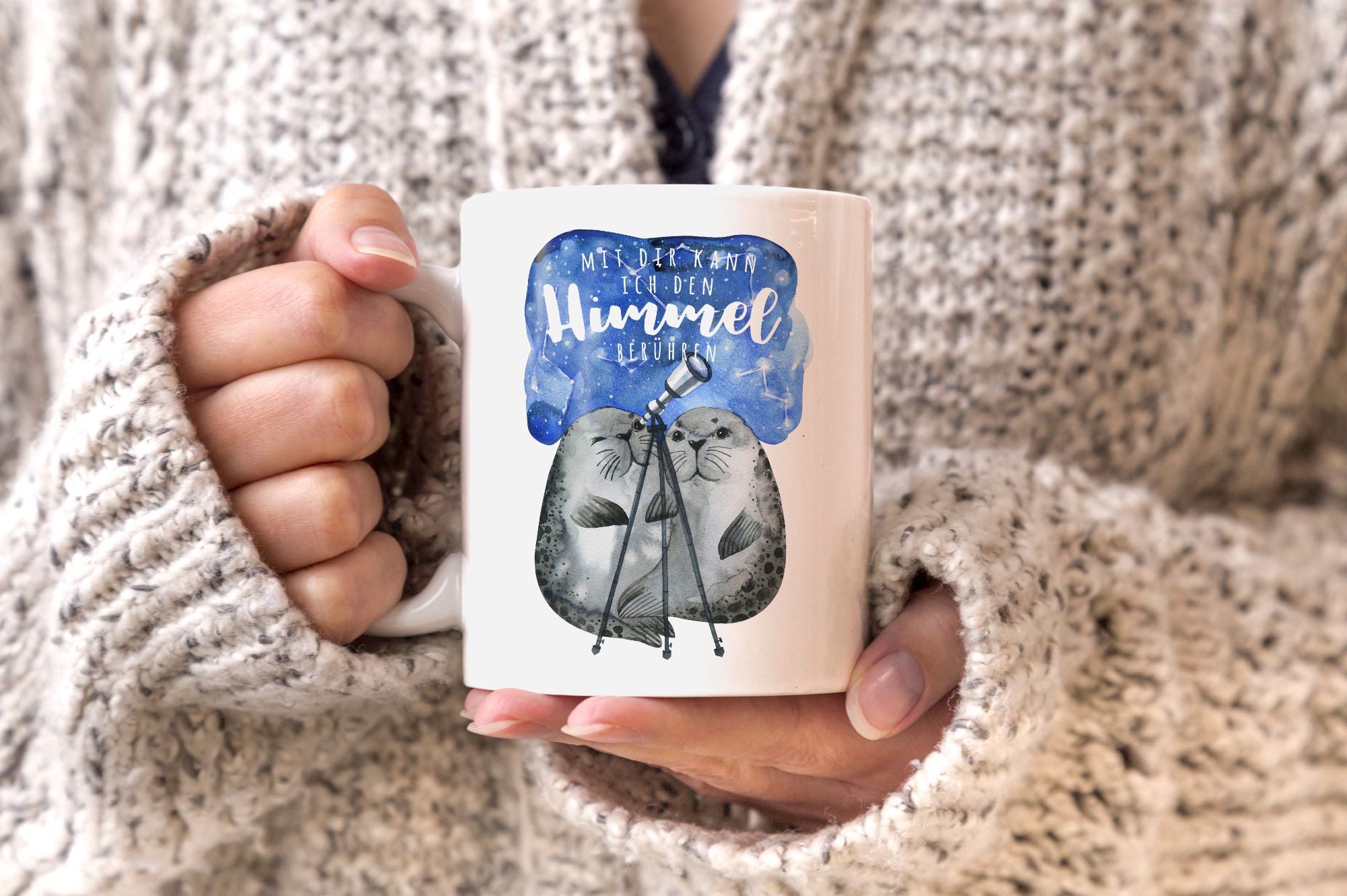 Tasse Geschenk Liebe Mit dir kann ich den Himmel berühren Spruch ...