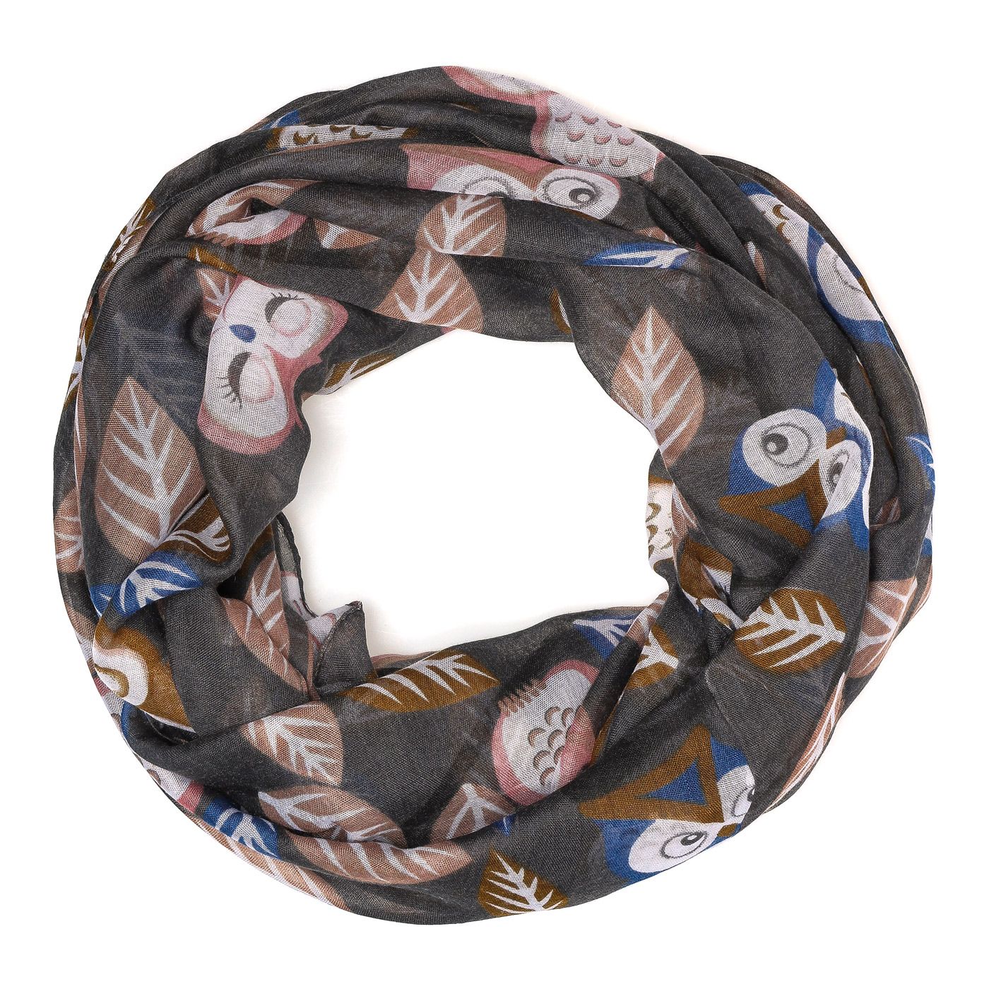 XXL Schlauchschal Damen Eule Owl Infinity Loop Schal Rundschal Tube ...